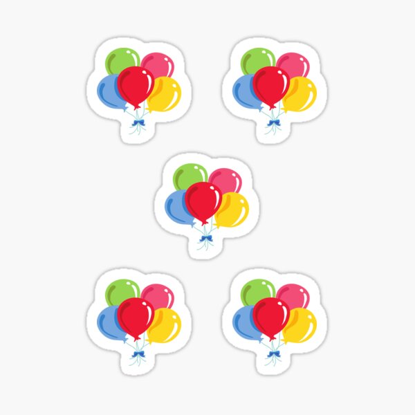 "Colorful Ballons Stickers" Sticker for Sale by KawaiiDreamland | Redbubble