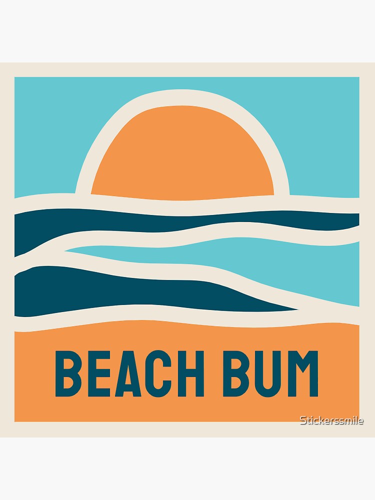 "BEACH BUM" Sticker for Sale by Stickerssmile | Redbubble