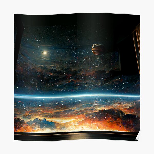 "Ocean in space" Poster for Sale by AIARTWORKSs | Redbubble