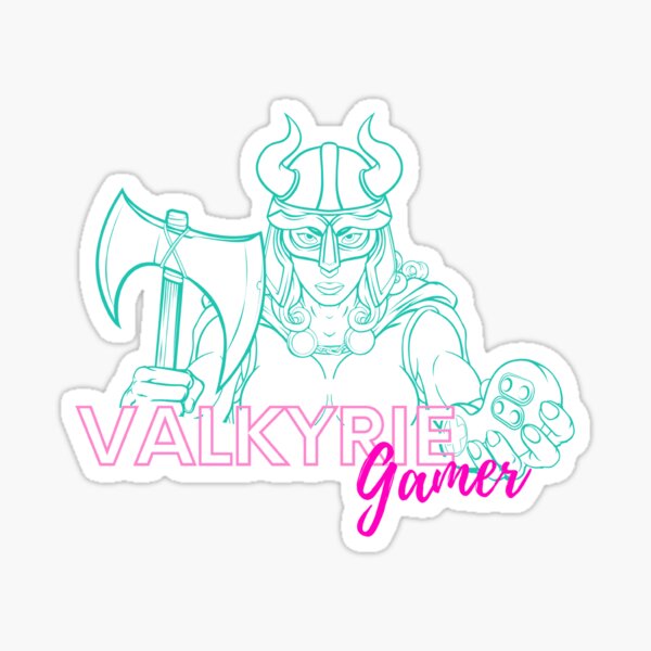 "Viking Gamer - Valkyrie Gamer" Sticker for Sale by JHSMA | Redbubble