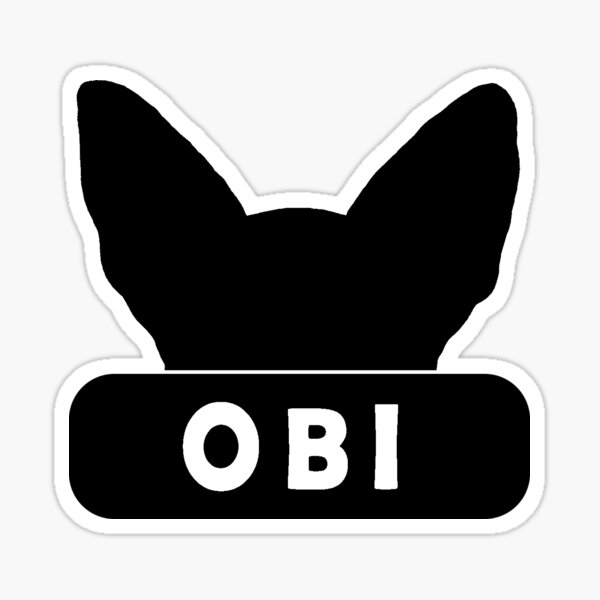 "Obi " Sticker for Sale by Kelpie-Corner | Redbubble