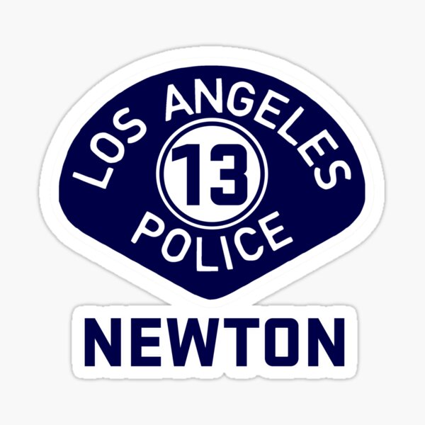 "LAPD NEWTON Patch Design " Sticker for Sale by Chief82 | Redbubble