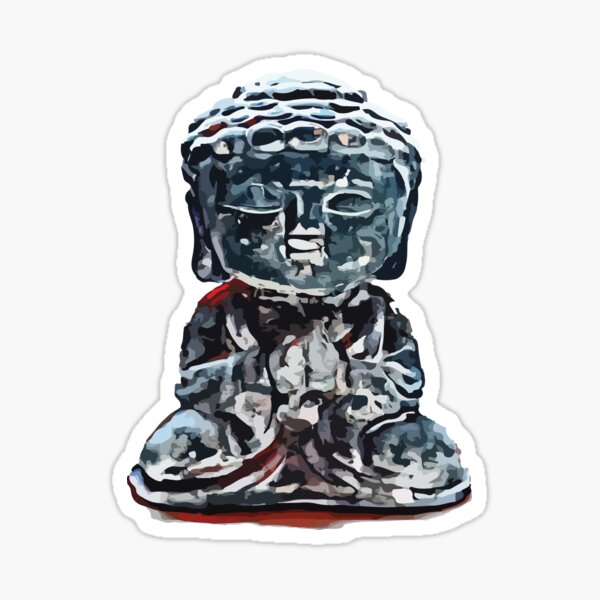 "Meditating Buddha" Sticker for Sale by GenevieveDArt | Redbubble