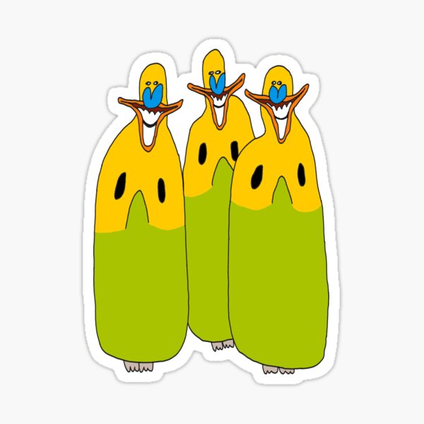 "3 smiling birbs" Sticker for Sale by Mtphysicalbb3 | Redbubble