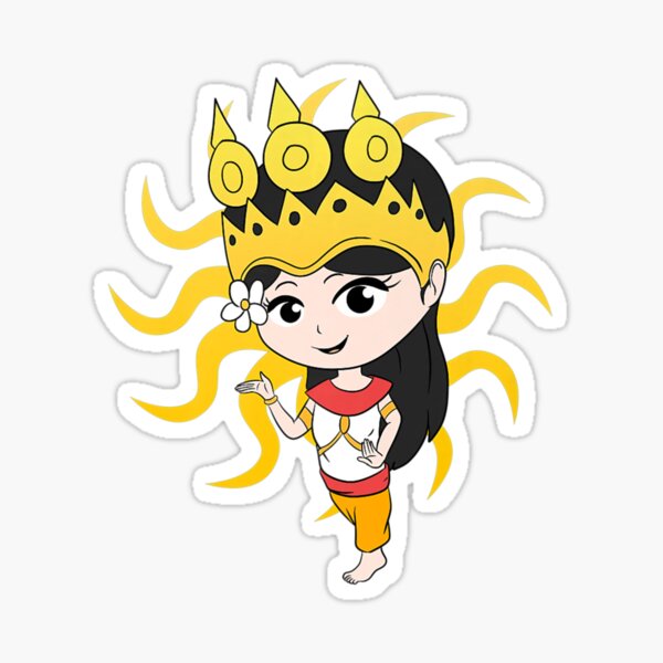 "Cambodia Cambodian Khmer Traditional Dance Apsara Girl Woman" Sticker ...
