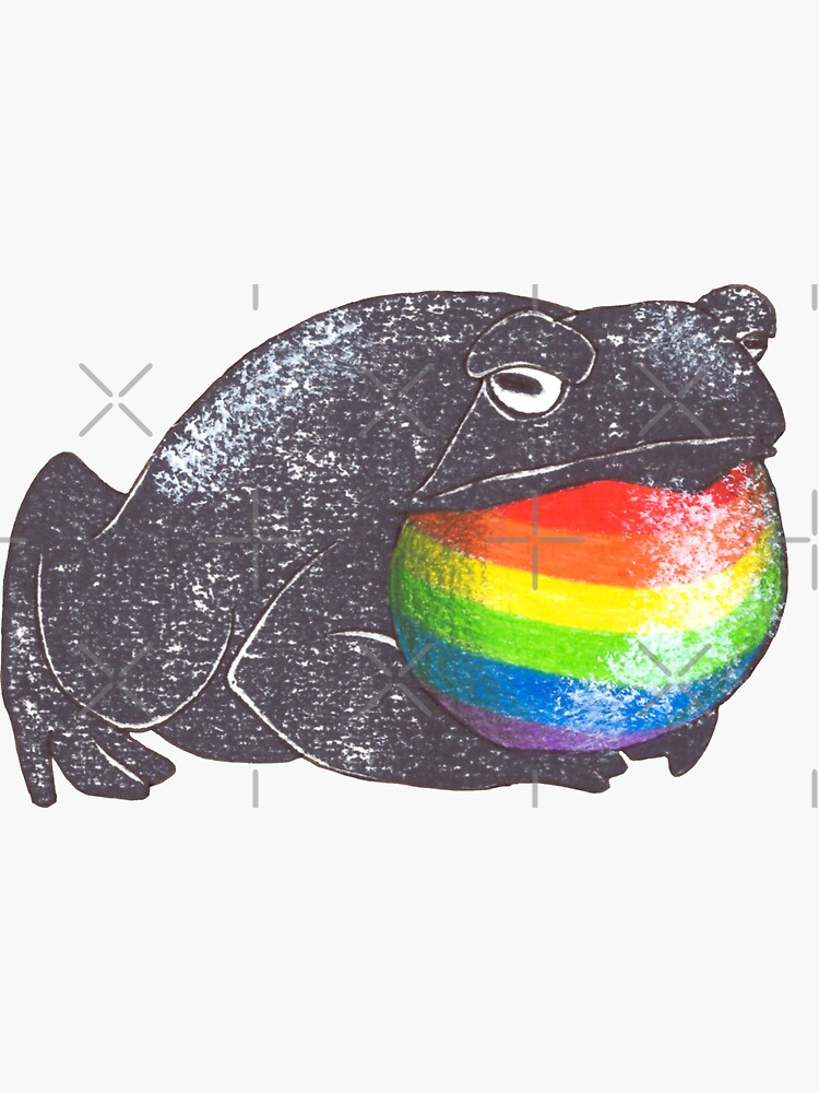"rainbow frog" Sticker for Sale by hyenkey | Redbubble