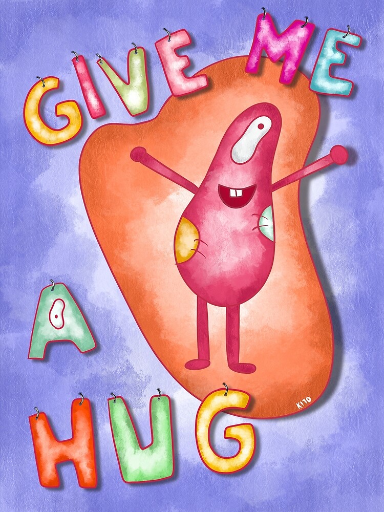 "give me a hug | contemporary illustration" Poster for Sale by ...