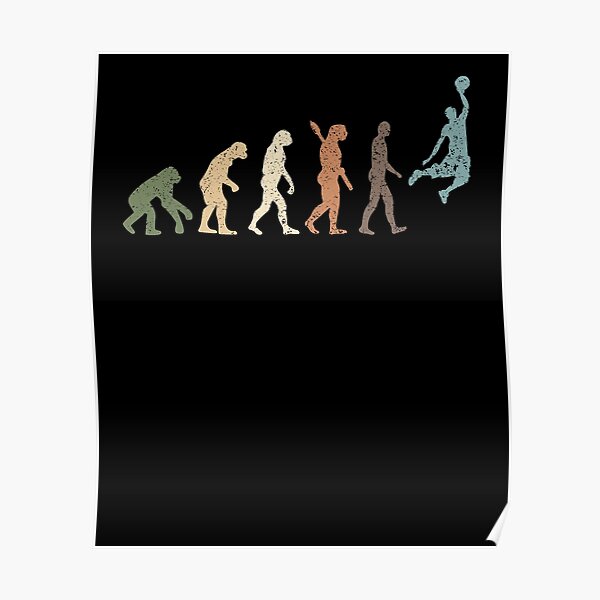 "Funny Retro Evolution Of Man Basketball" Poster for Sale by GCFULLA ...