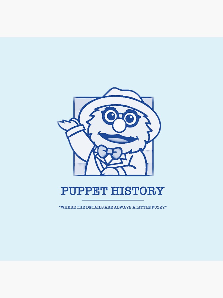 "Puppet History Fuzzy Details " Pin for Sale by HONEYLOVE-CA | Redbubble