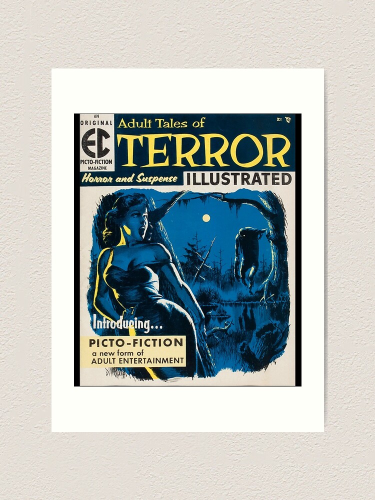 "Horror Movie Vintage Pinup Girl Halloween Monster Sexy Art" Art Print ...