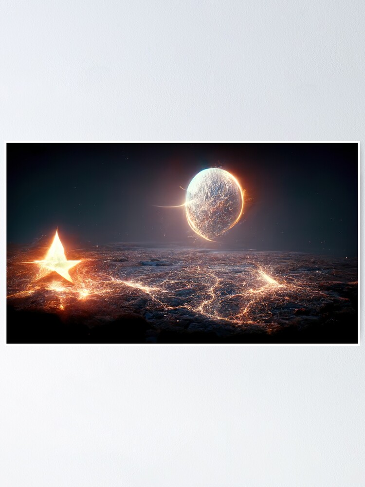 "Two Stars Collide" Poster for Sale by DistilledFuture | Redbubble