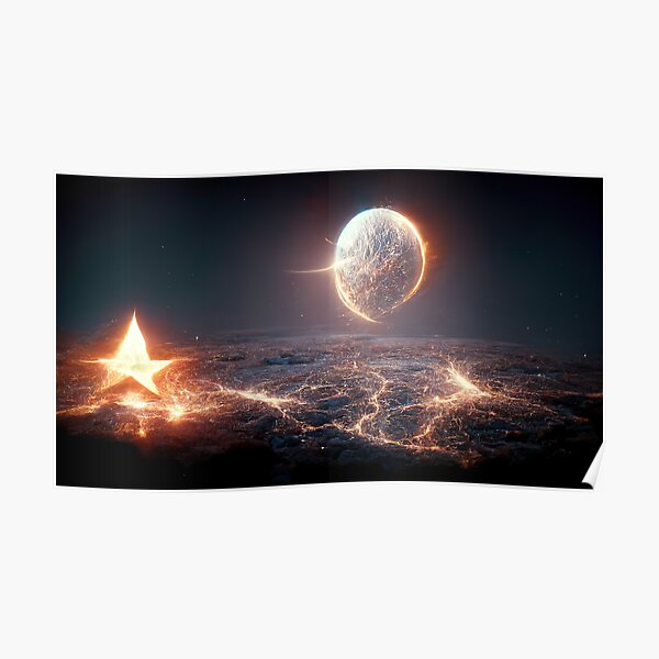 "Two Stars Collide" Poster for Sale by DistilledFuture | Redbubble