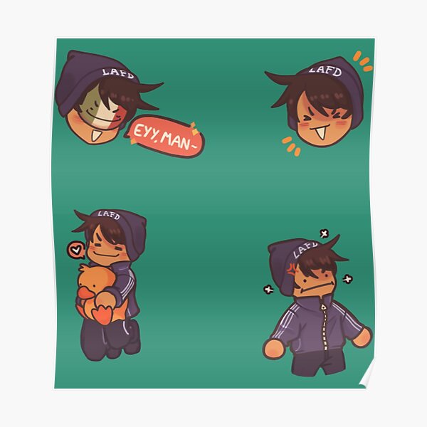 "Quackity sticker pack!!" Poster for Sale by boscioguidena | Redbubble