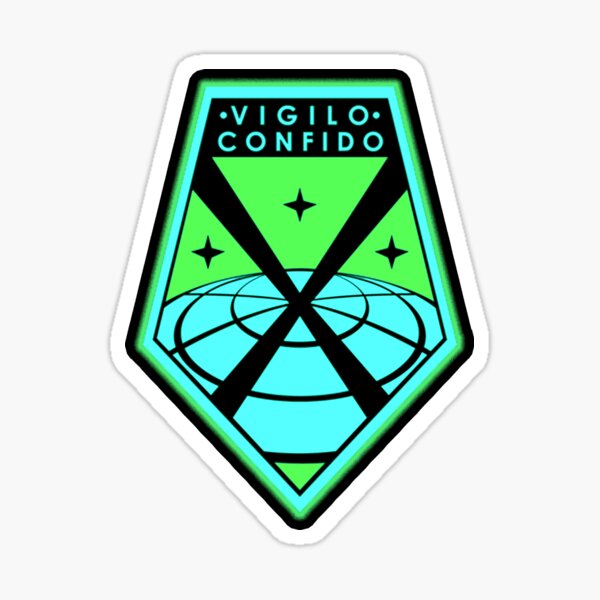 "Vigilo Confido XCOM" Sticker for Sale by DBnation | Redbubble