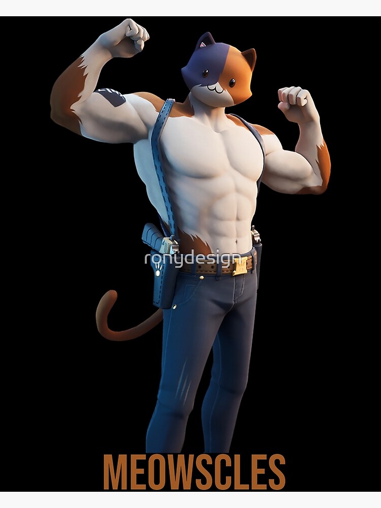 "Meowscles" Poster for Sale by ronydesign | Redbubble