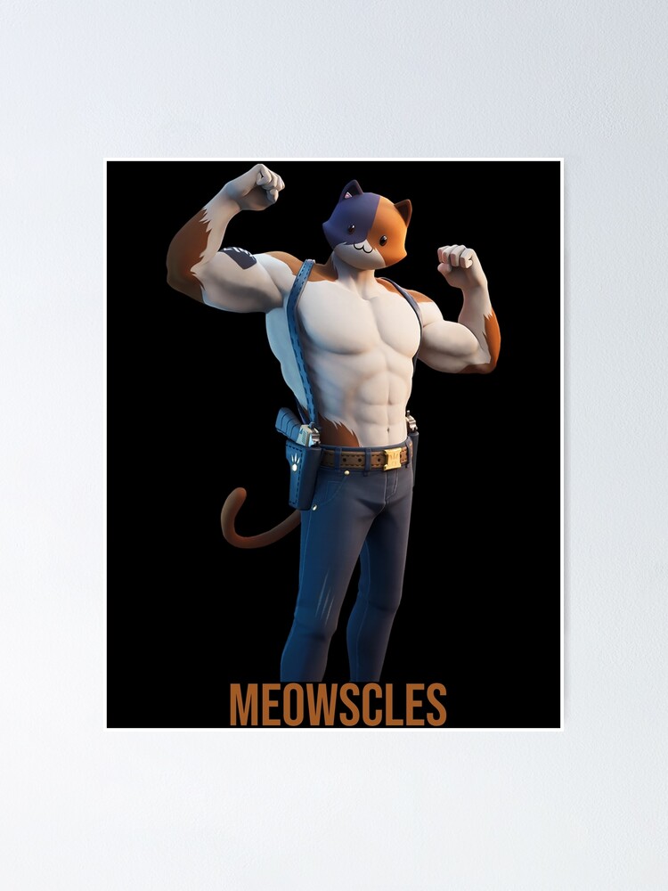 "Meowscles" Poster for Sale by ronydesign | Redbubble
