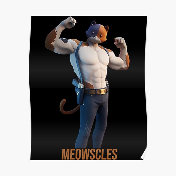"Meowscles" Poster for Sale by ronydesign | Redbubble