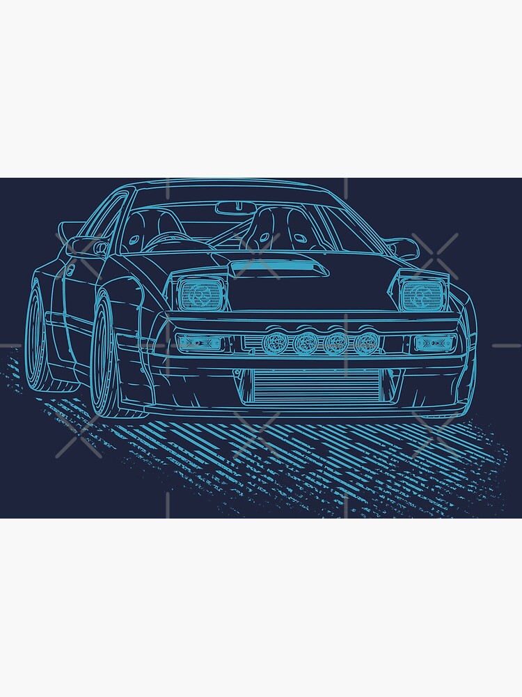 "Mazda RX7 FC3S Lineart Blueprint" Art Print for Sale by Joshirosung ...