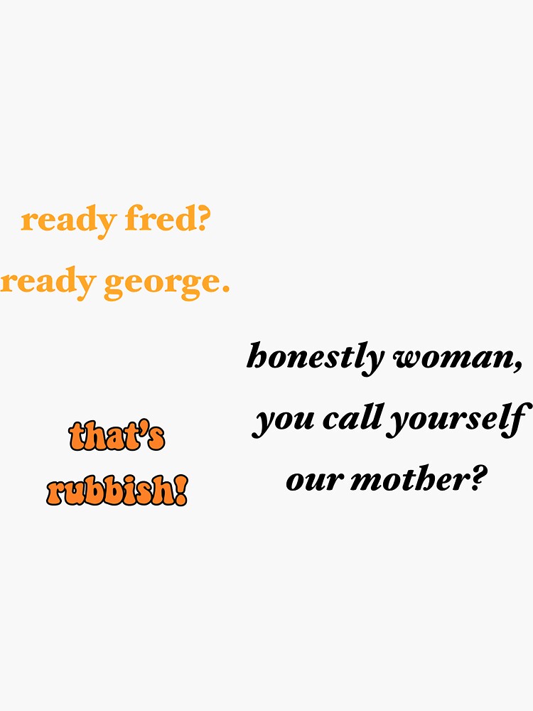 "weasley twins pack" Sticker for Sale by mjartsy | Redbubble