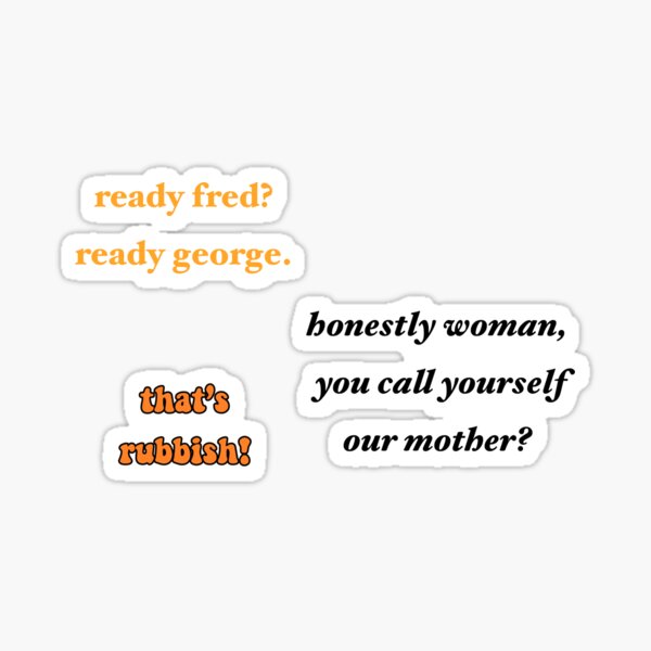 "weasley twins pack" Sticker for Sale by mjartsy | Redbubble