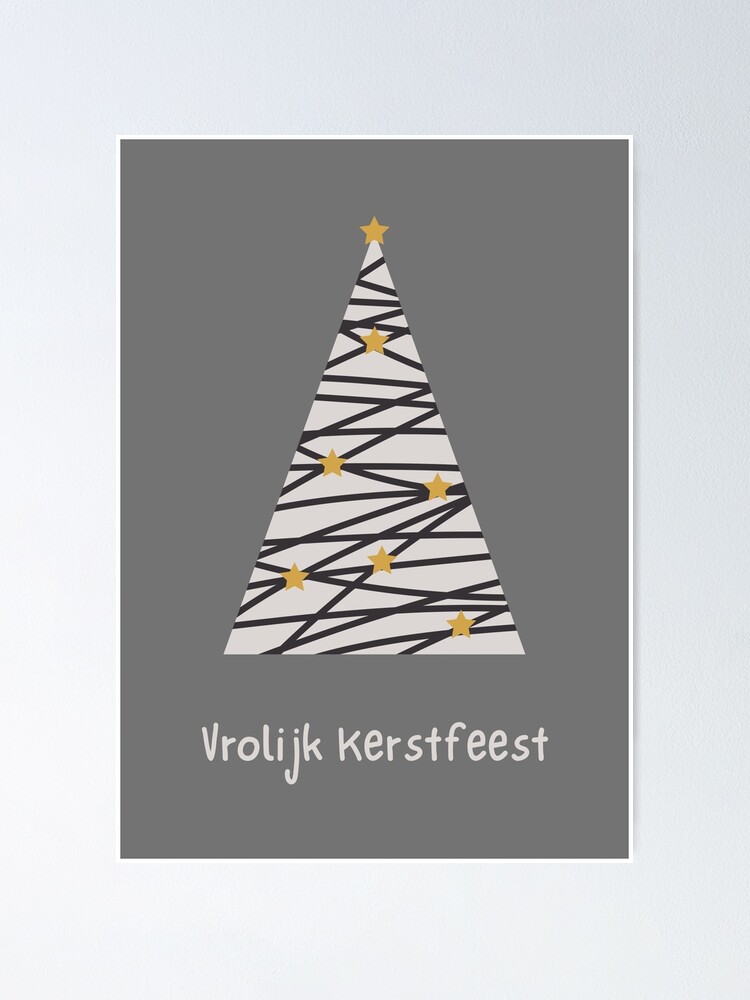"Vrolijk Kerstfeest, Happy Christmas in Dutch, Christmas tree ...