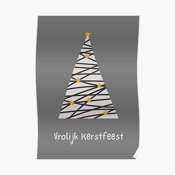 "Vrolijk Kerstfeest, Happy Christmas in Dutch, Christmas tree ...