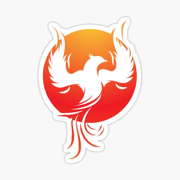 "Fiery Red Phoenix" Sticker for Sale by Ceva-Shop | Redbubble