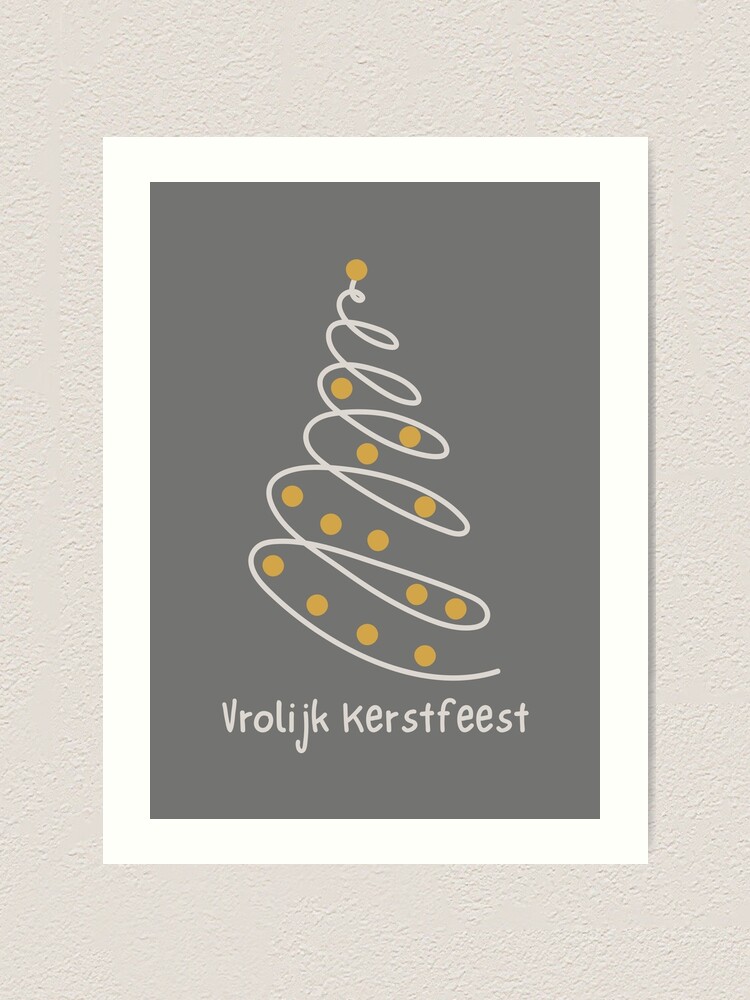 "Vrolijk Kerstfeest, Happy Christmas in Dutch, Christmas tree ...
