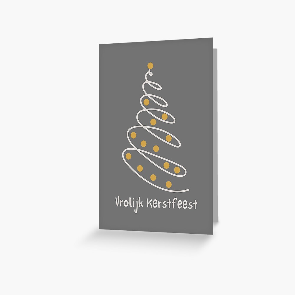 "Vrolijk Kerstfeest, Happy Christmas in Dutch, Christmas tree ...