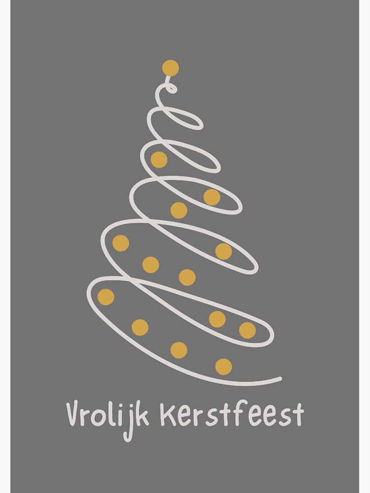 "Vrolijk Kerstfeest, Happy Christmas in Dutch, Christmas tree ...