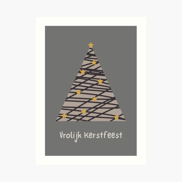 "Vrolijk Kerstfeest, Happy Christmas in Dutch, Christmas tree ...