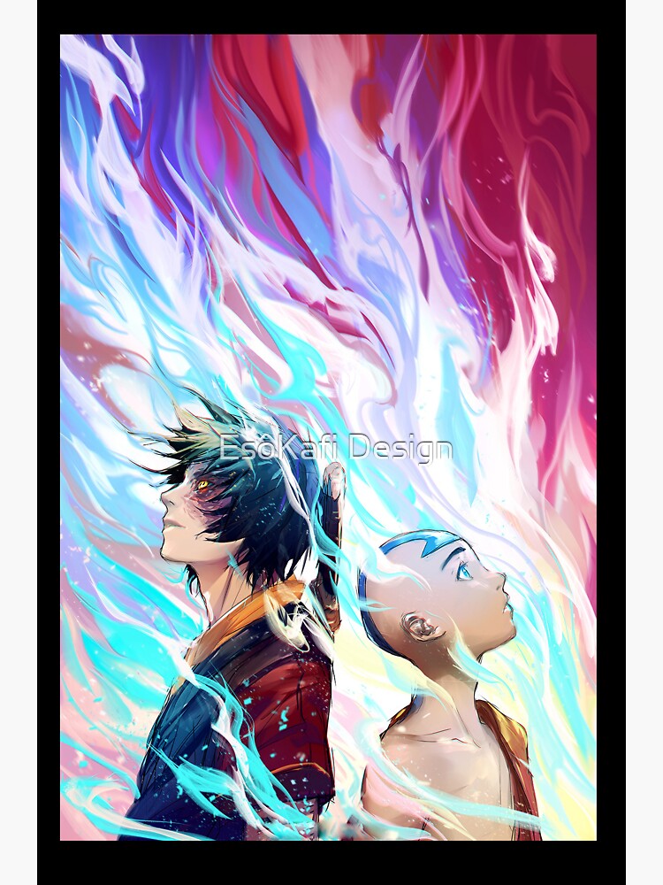 "avatar and zuko dragon dance" Sticker for Sale by smichh | Redbubble