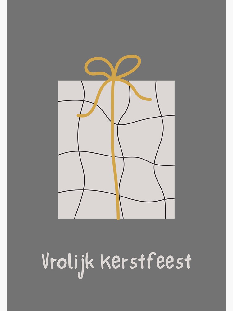 "Vrolijk Kerstfeest, Happy Christmas in Dutch, Christmas gift ...