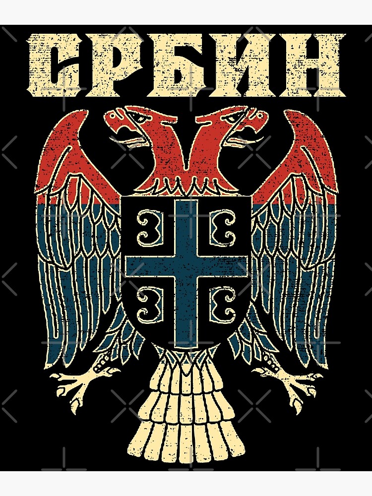 "Serbia coat of arms flag eagle Serbian Cyrillic" Poster for Sale by ...