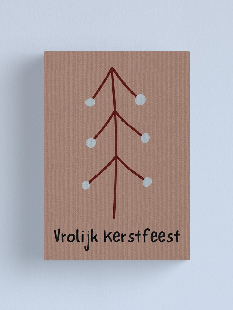 "Vrolijk Kerstfeest, Happy Christmas in Dutch, Christmas tree ...