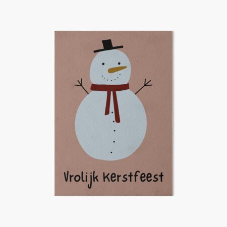"Vrolijk Kerstfeest, Happy Christmas in Dutch, Christmas snowman ...