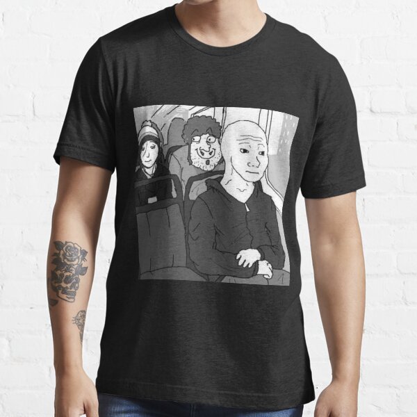 "Wojak Doomer waiting on the bus" T-shirt for Sale by Msrblesalesman ...