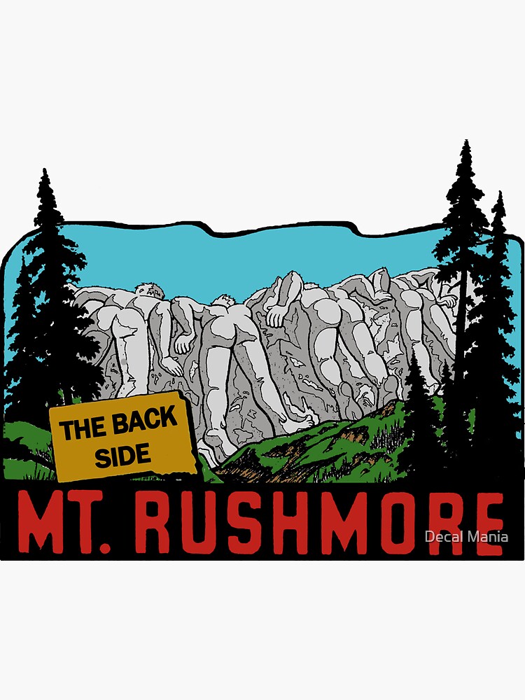 "Funny Mt. Rushmore Backside Decal" Sticker for Sale by zsonn | Redbubble