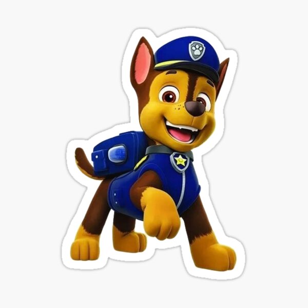 "Paw Patrol Chase" Sticker for Sale by docubazar7 | Redbubble