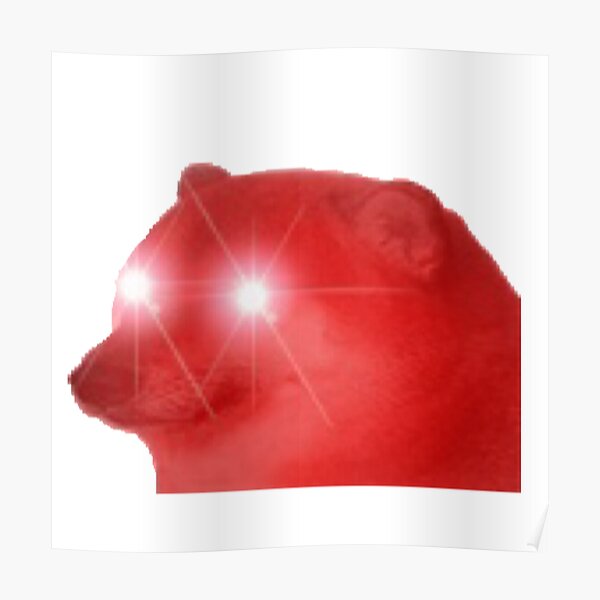 "Doge cheems laser eye meme" Poster for Sale by Msrblesalesman | Redbubble