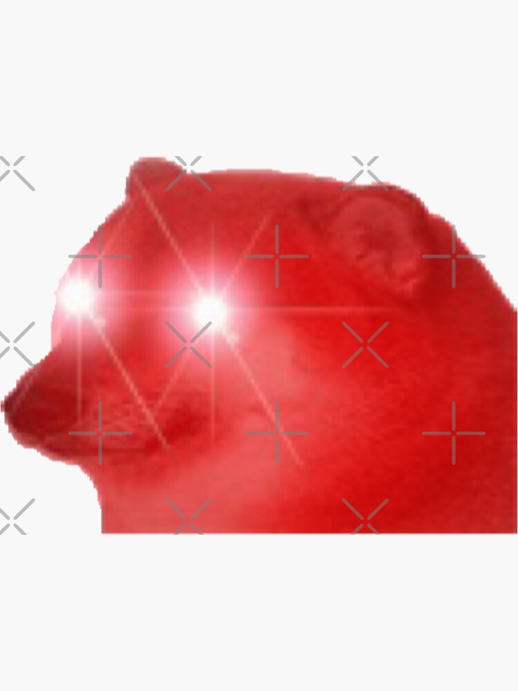 "Doge cheems laser eye meme" Sticker for Sale by Msrblesalesman | Redbubble