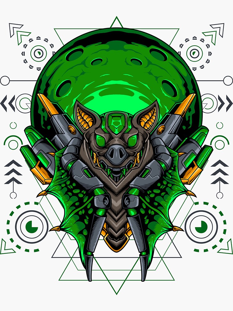 "cyberpunk-bat" Sticker for Sale by LoKopoiu | Redbubble