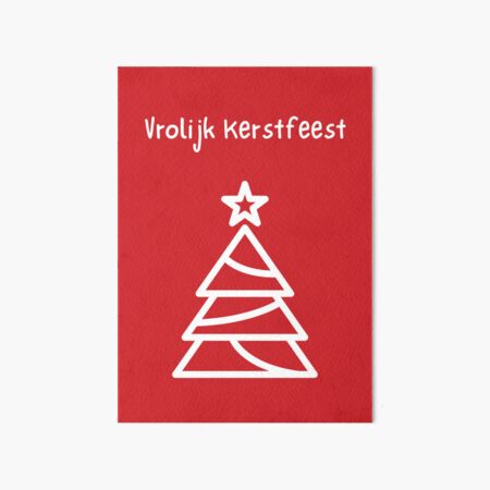 "Vrolijk Kerstfeest, Happy Christmas in Dutch, Christmas tree ...
