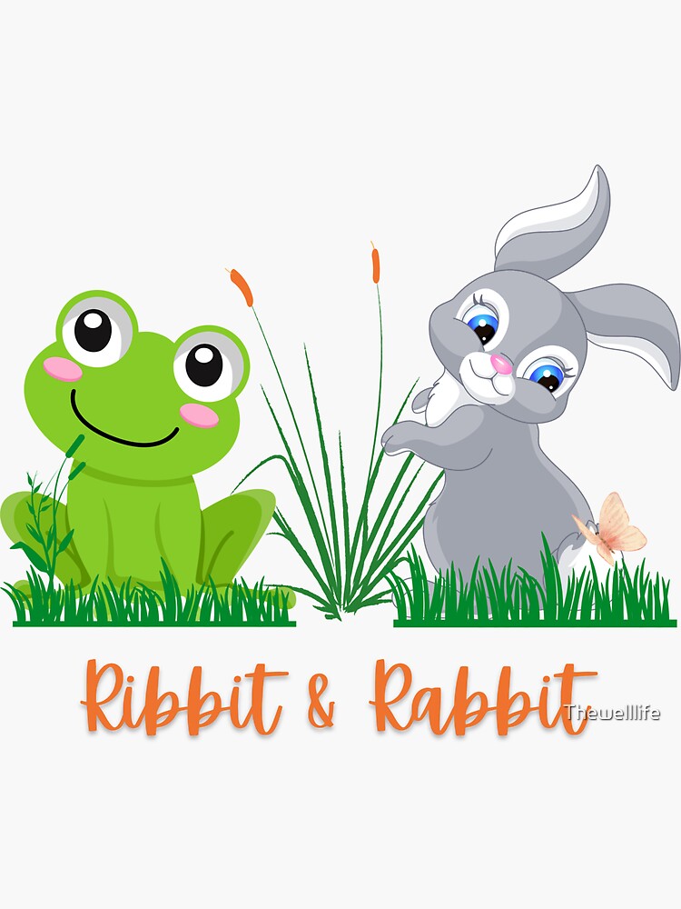 "Ribbit & Rabbit" Sticker for Sale by Thewelllife | Redbubble