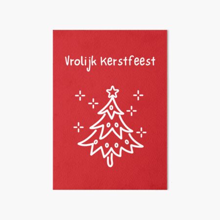 "Vrolijk Kerstfeest, Happy Christmas in Dutch, Christmas tree ...