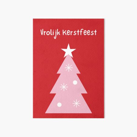 "Vrolijk Kerstfeest, Happy Christmas in Dutch, Christmas tree ...