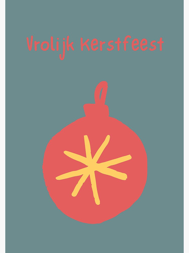 "Vrolijk Kerstfeest, Happy Christmas in Dutch, Christmas decor ...