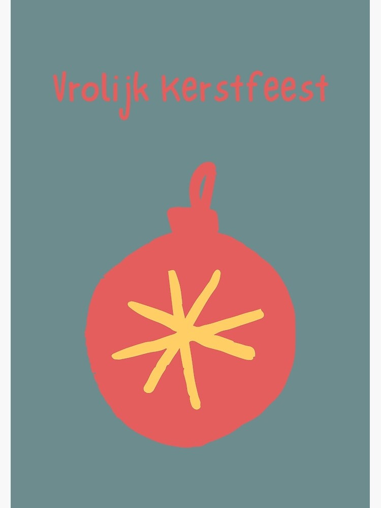 "Vrolijk Kerstfeest, Happy Christmas in Dutch, Christmas decor ...