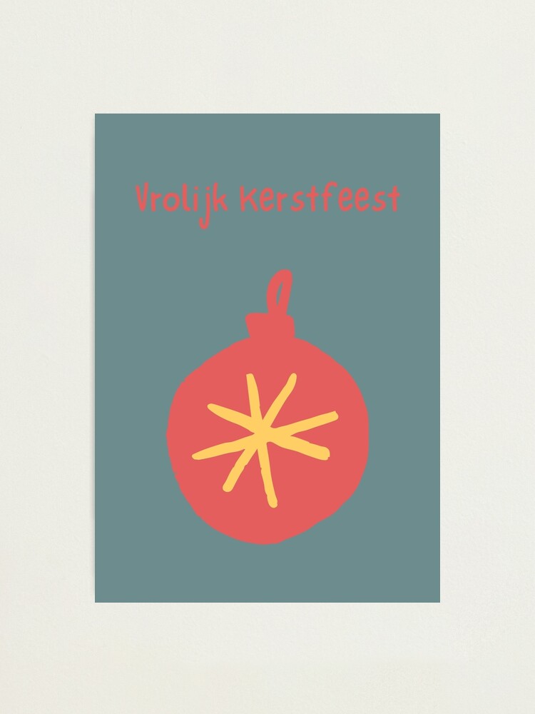 "Vrolijk Kerstfeest, Happy Christmas in Dutch, Christmas decor ...