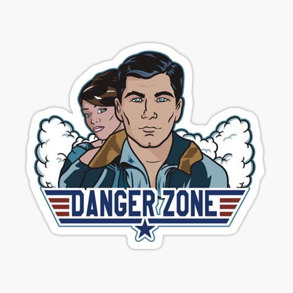 "Archer - Danger Zone" Sticker for Sale by BEGROTESQUE | Redbubble